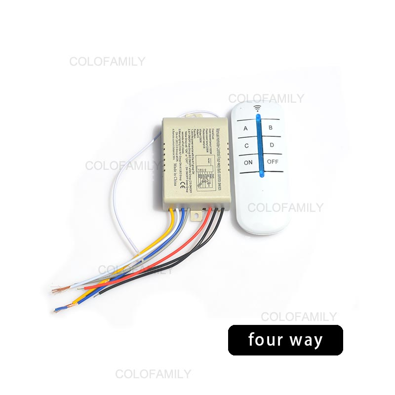 1/2/3/4 Way 220V Wireless Remote Control Switch ON/OFF Receiver ...