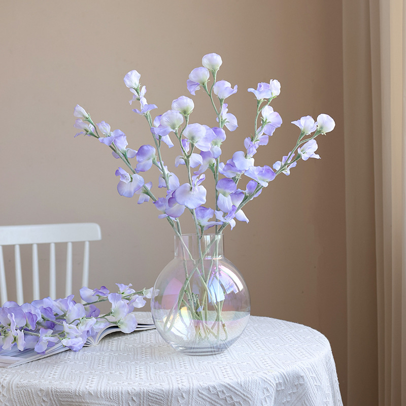 Nordic Ins Style Home Decoration Simulation Flocking Pea Flower Indoor ...