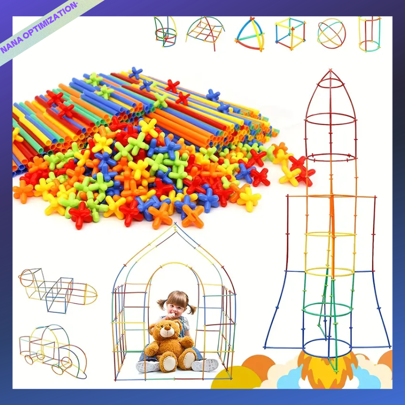 Children's puzzle building blocks Toys Versatile flexible hose splicing ...