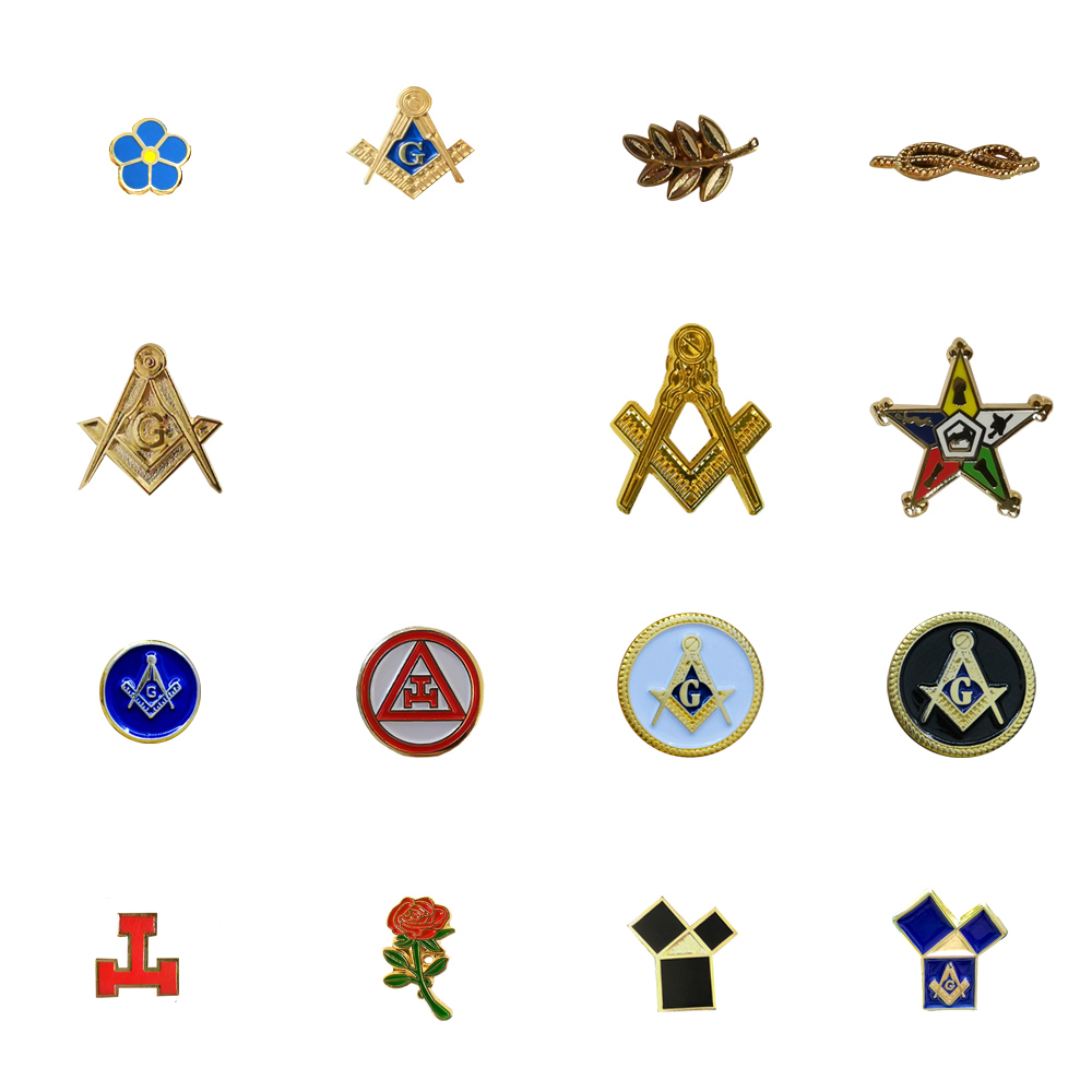 Masonic Lapel Pins Freemasonry Badge Mason Freemason Europe Religious ...