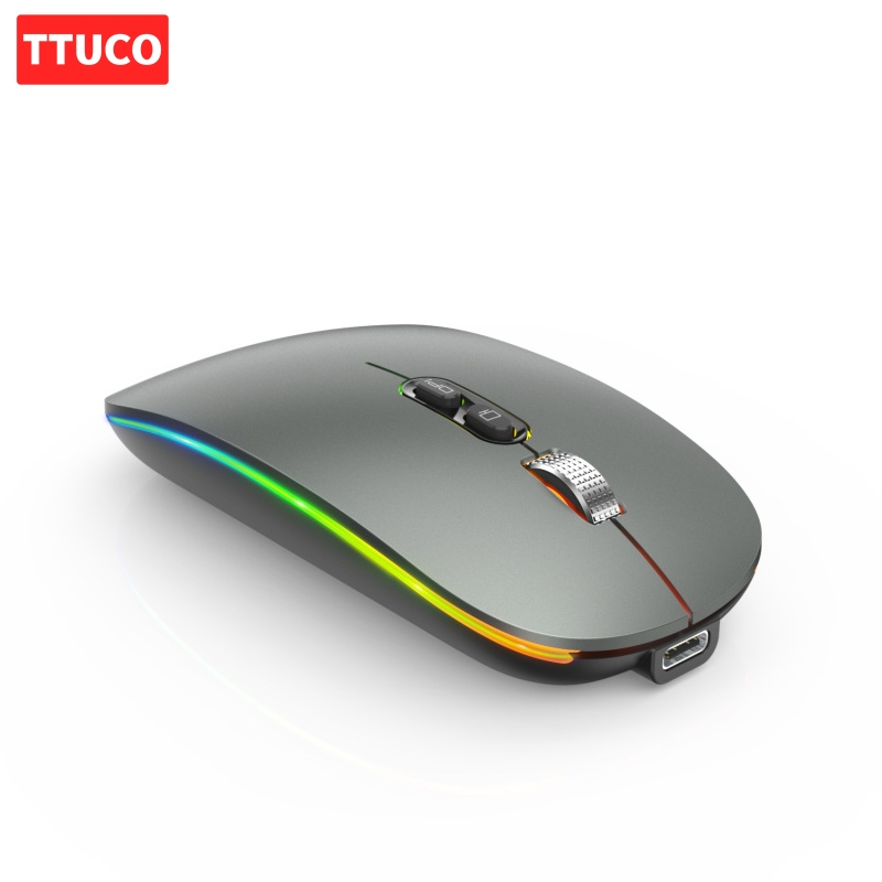 Wireless Bluetooth Mouse With Charging RGB Light Type C Silent ...