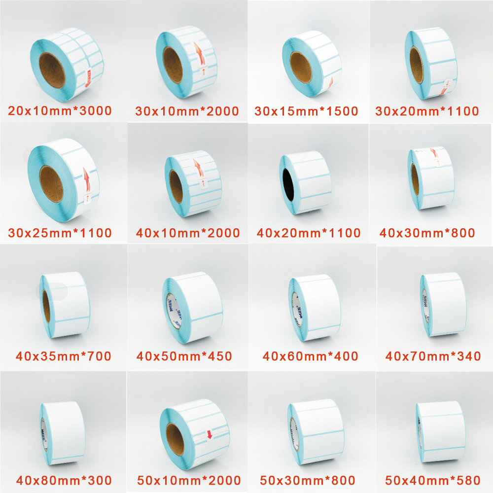 20 30 40 50*10 15 25 30mm Direct Print Thermal Label Warehouse Barcode ...