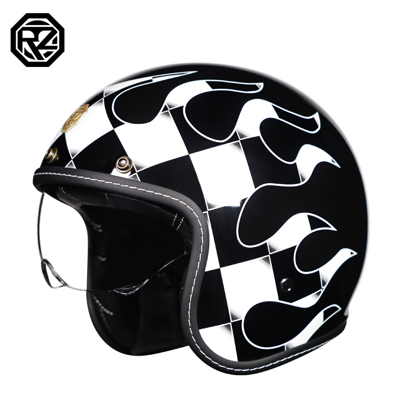 Vintage Motorcycle Helmet Men's and Women's Japanese Harley Helmet Half ...