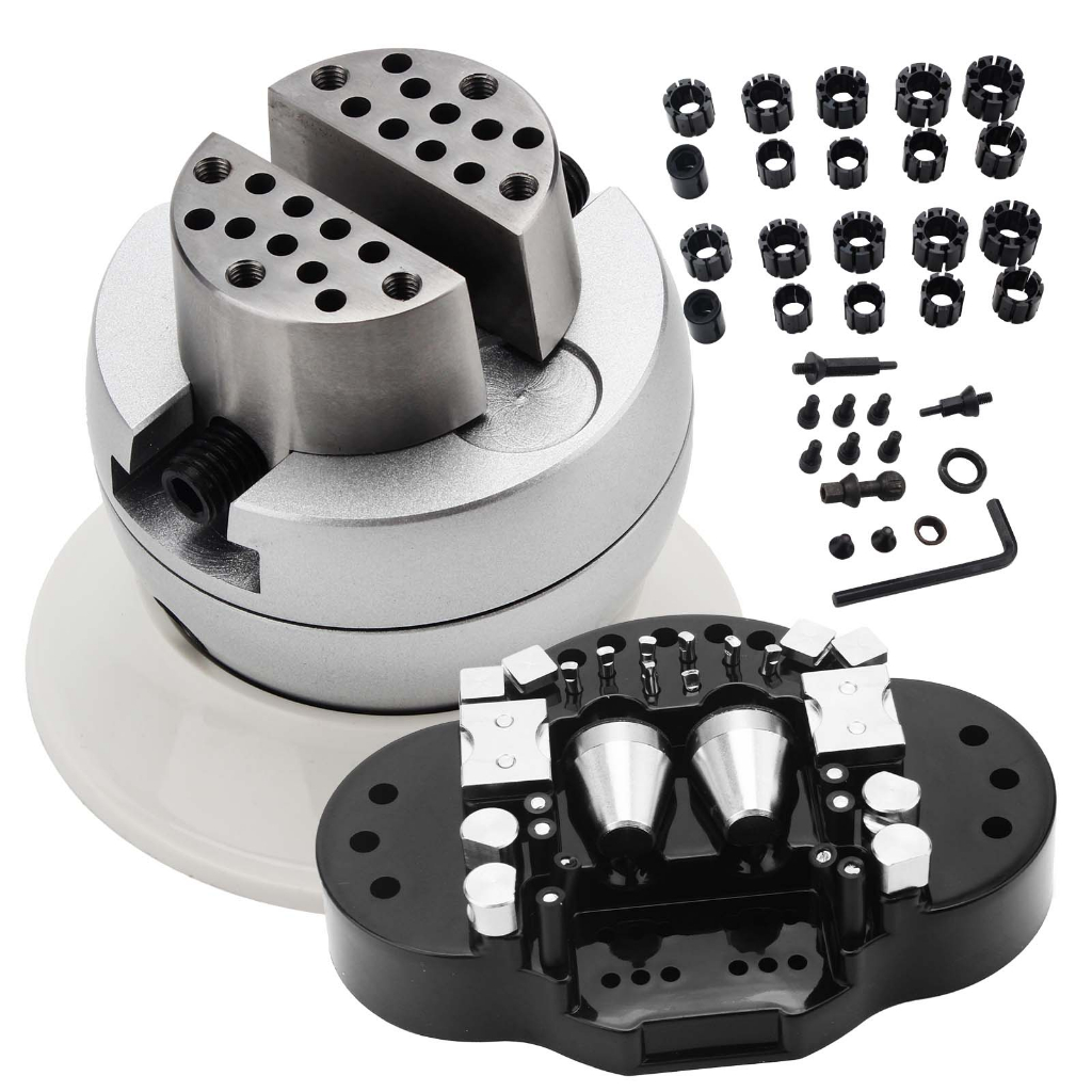 Universal Insert Stone Base With Clamp Head And Gem Micro-Inlay Gold ...