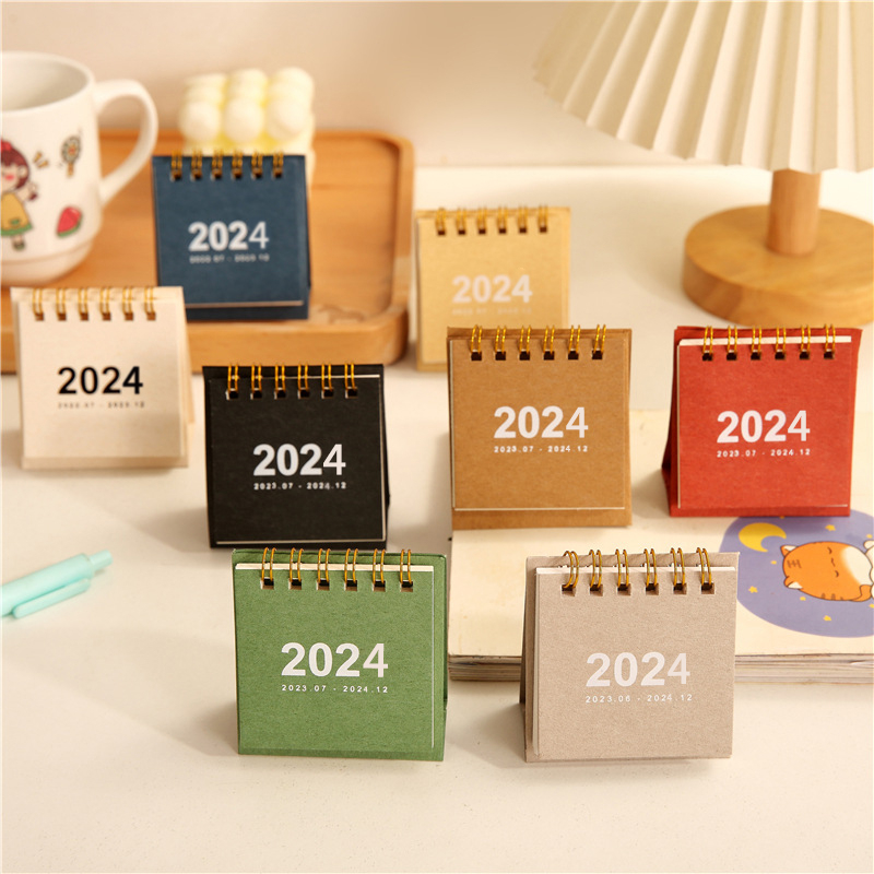 2023-2024 Mini Desktop Calendar Simplicity Portable Schedule Note ...