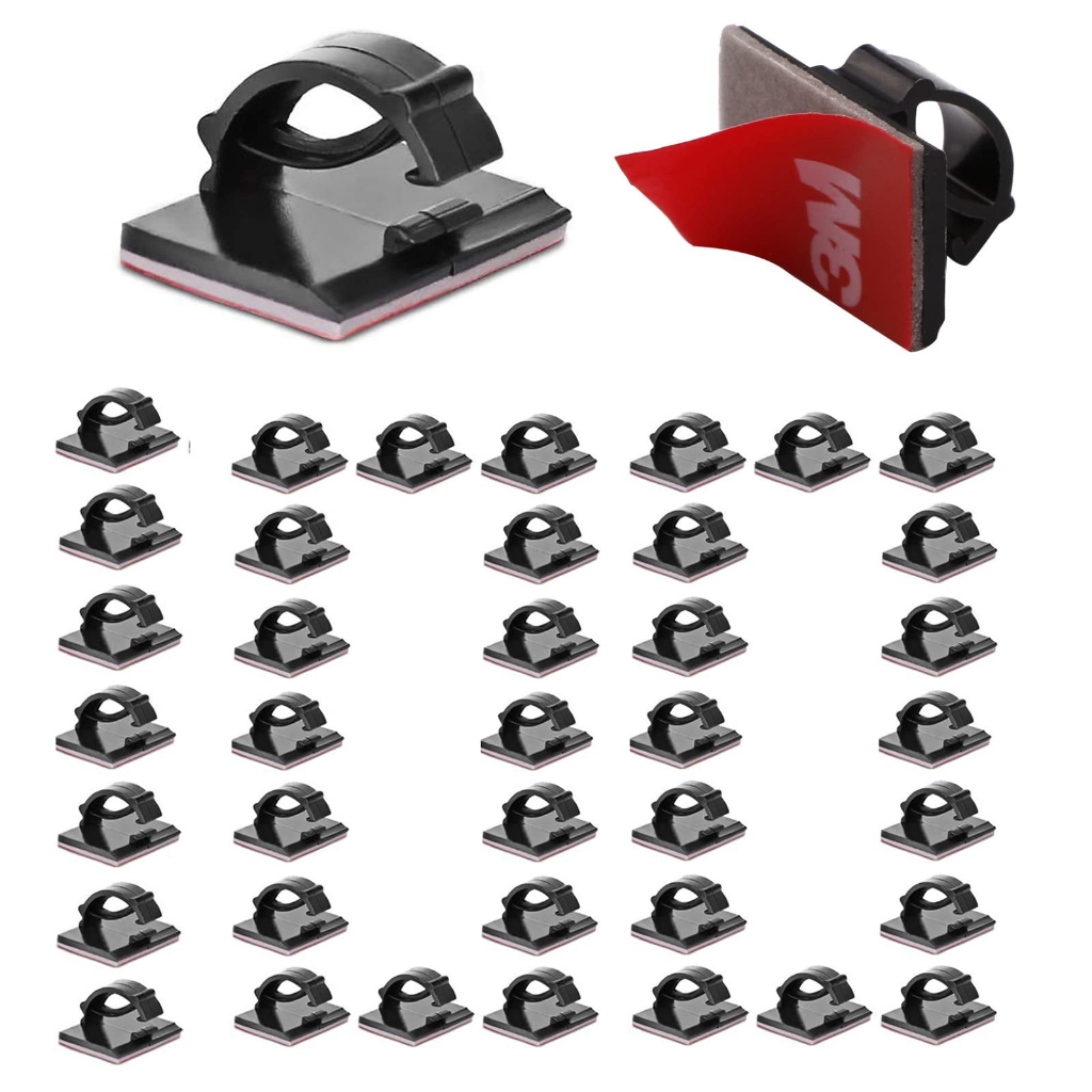 100PCS Self Adhesive Cable Clips Management Strong Wire Holders Cord ...