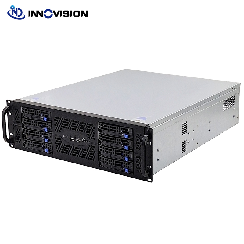 New Designed Hotswap 3U compact storage server chassis 530MM 8 HDD Bays rack server computer ...