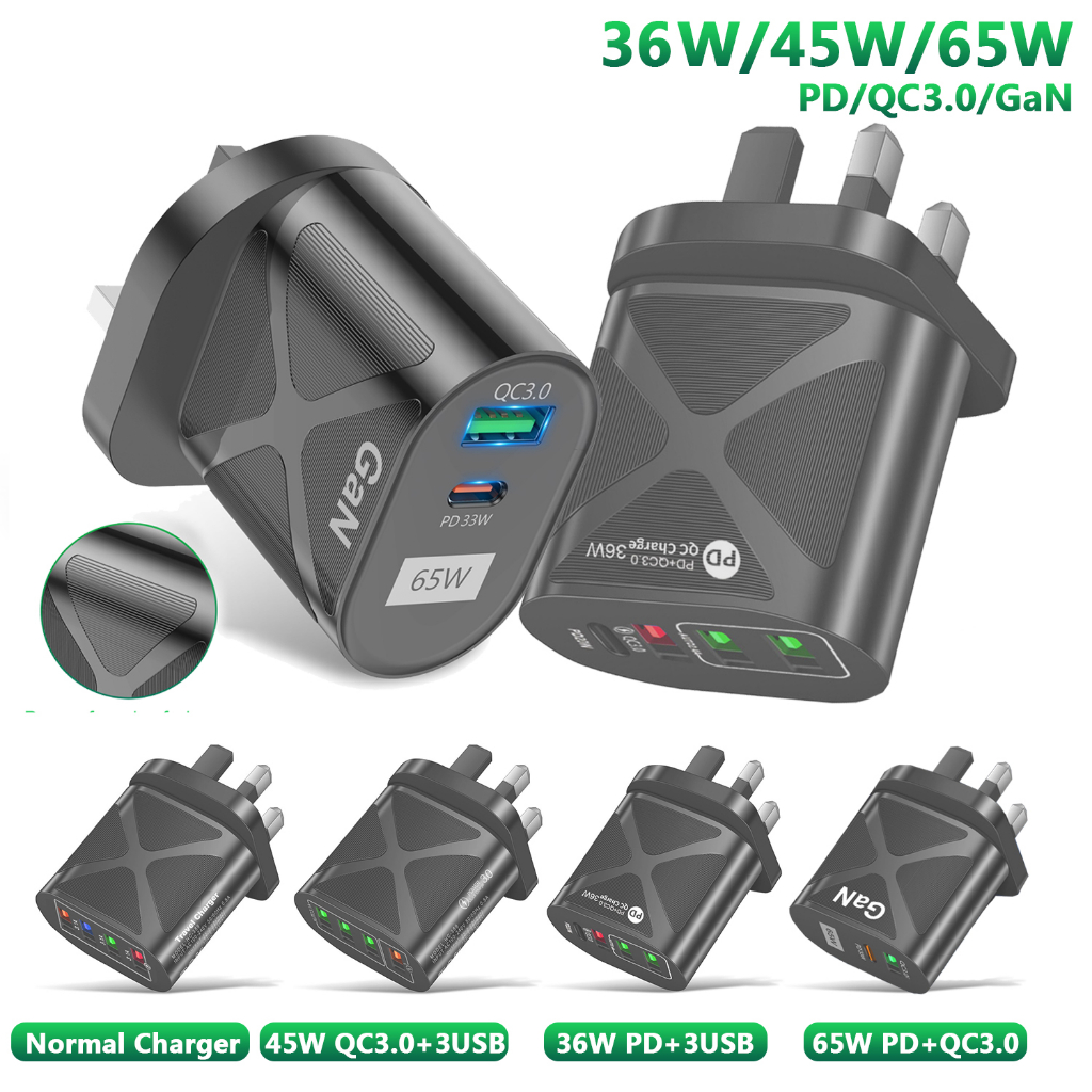 Normal/45W/36W/65W GaN Fast Charge Adapter For Mobile Phone Type C PD ...