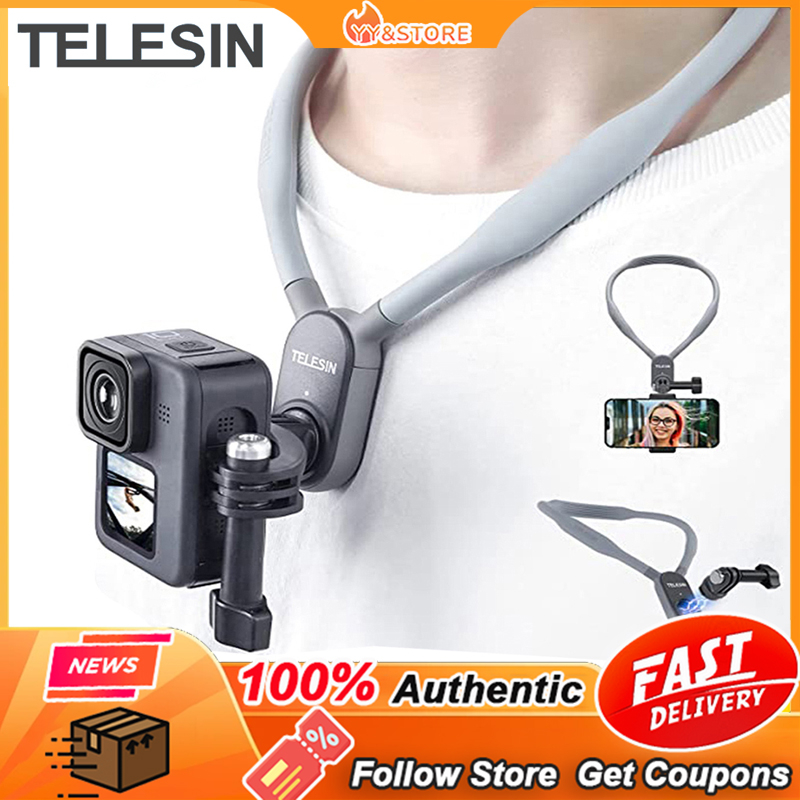 TELESIN Silicone Neck Hold Mount for GoPro Hero 11 10 9 8 7 6 5 ...