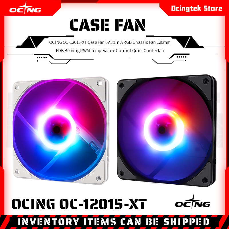 OCNG OC-12015-XT Case Fan 5V 3pin ARGB Chassis Fan 120mm FDB Bearing ...