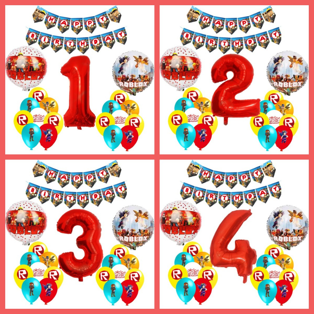 20pcs Roblox Latex Balloons 12inch Ballon Pixel loxed Happy Birthday ...