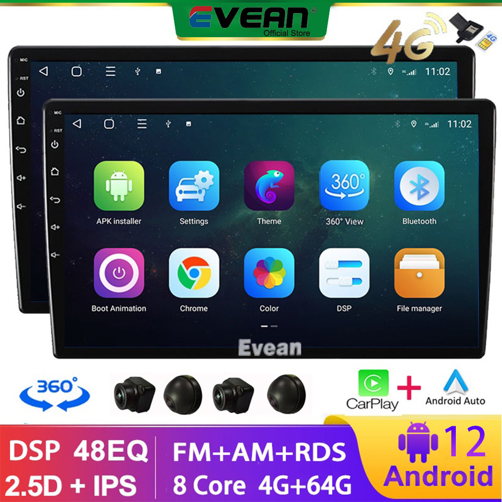 Evean 4g 64g Ts18 Octa Core Android Car Radio Stereo Bluetooth 2din