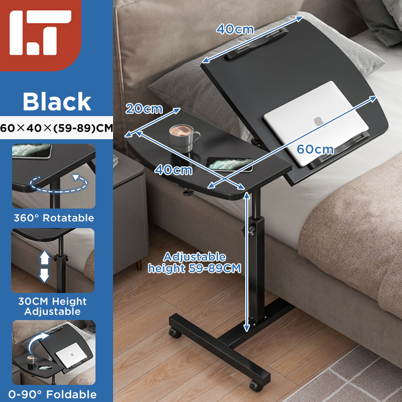Nursing Table Adjustable Patient Elderly Hospital Bed Table Mobile ...
