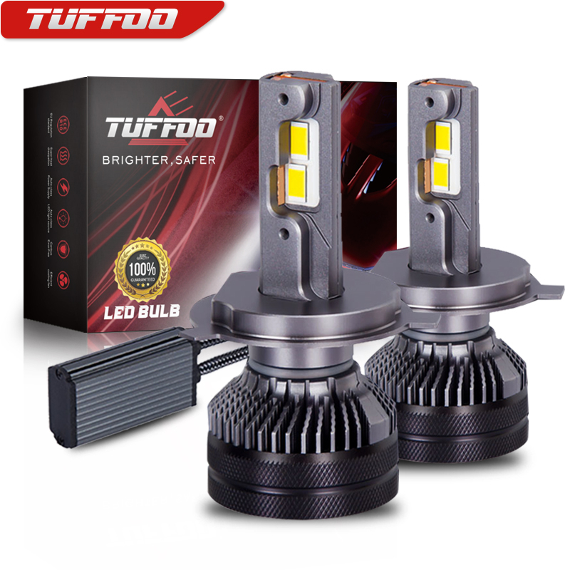 TUFFOO Car LED Headlight Bulb 25000LM H4 H7 9005 H11 9012 H1 H9 HB3 HB4 ...