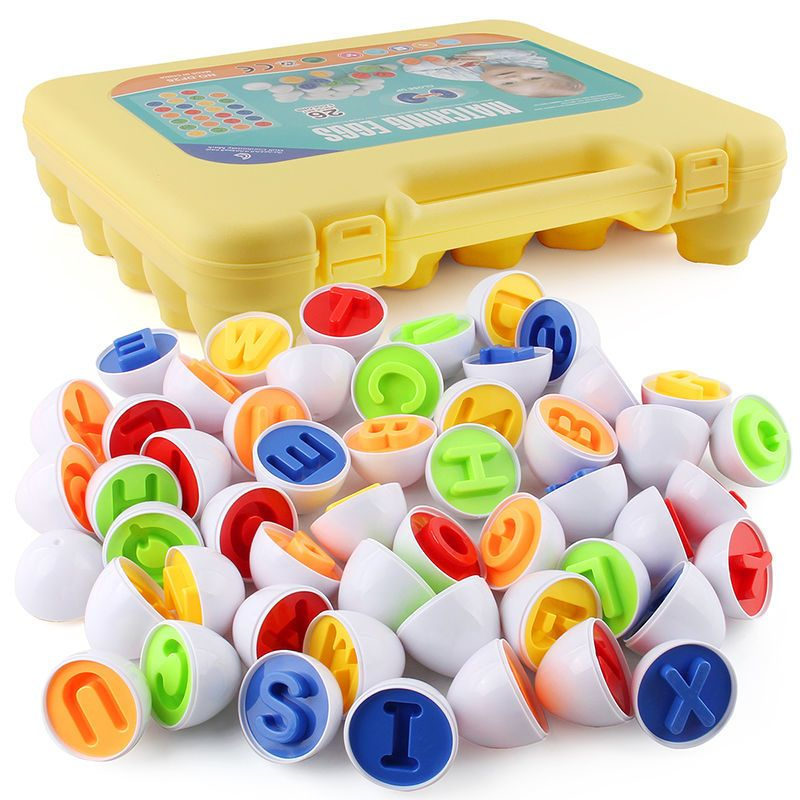 Early Educational Toys ABCD Matching Eggs Toy 26pcs Alphabet Letters ...