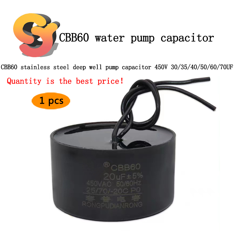 Cbb60 Stainless Steel Fukai Pump Capacitor 450V 30/35/40/50/60/70UF Oil ...