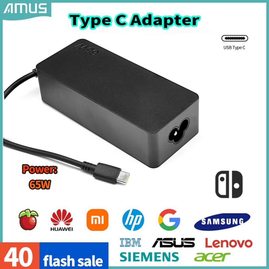 New-Version Lenovo 65W Type-C ThinkPad Yoga Laptop Adapter Charger With ...