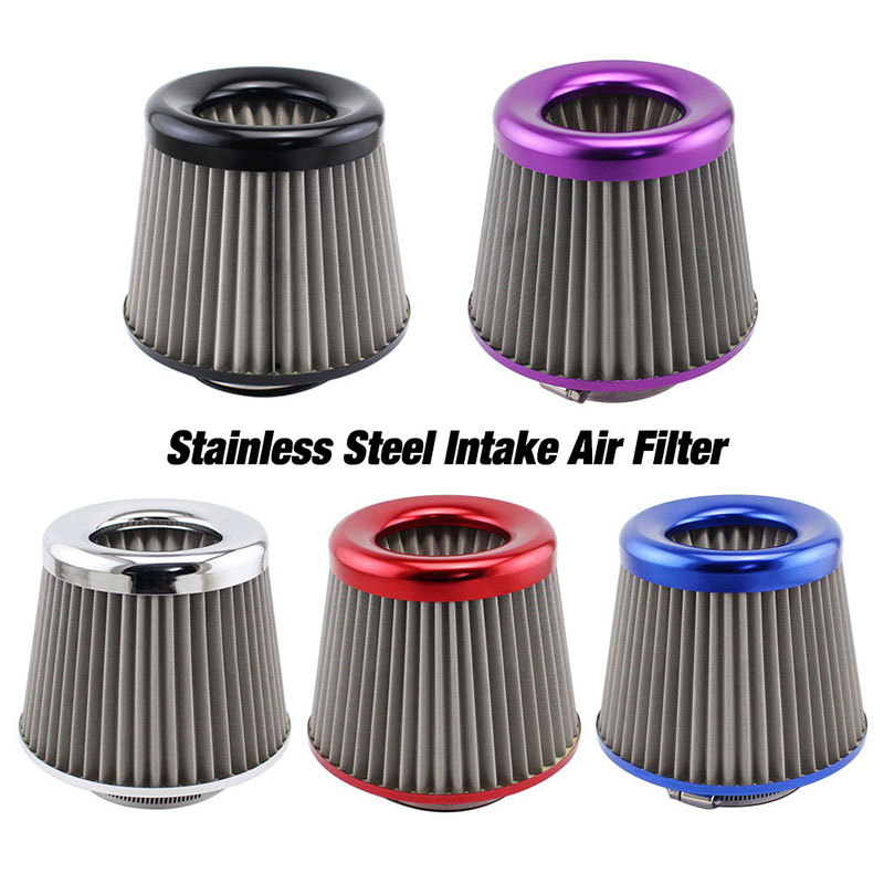 【ITSOK】Car Air Filter High Flow 3inch 76mm Universal Stainless Steel ...