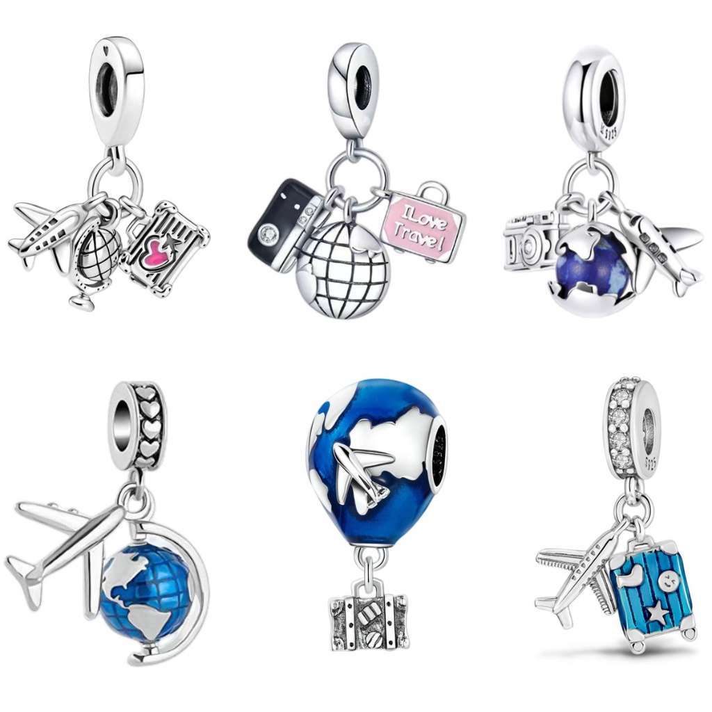 [24 Hours Delivery] Pandora Charm Travel Series Beaded Pendant Suitable ...