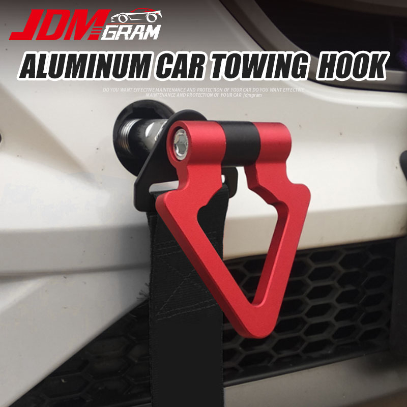 JDMGRAM Anti-Rust Car Towing Hook Aluminum Alloy Auto Front Rear Bumper ...