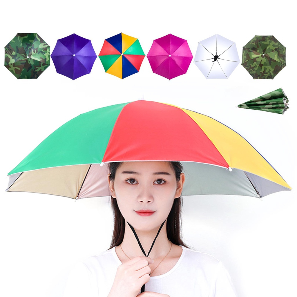 Outdoor Sunscreen Waterproof Portable Premium Umbrella Hat / Foldable ...