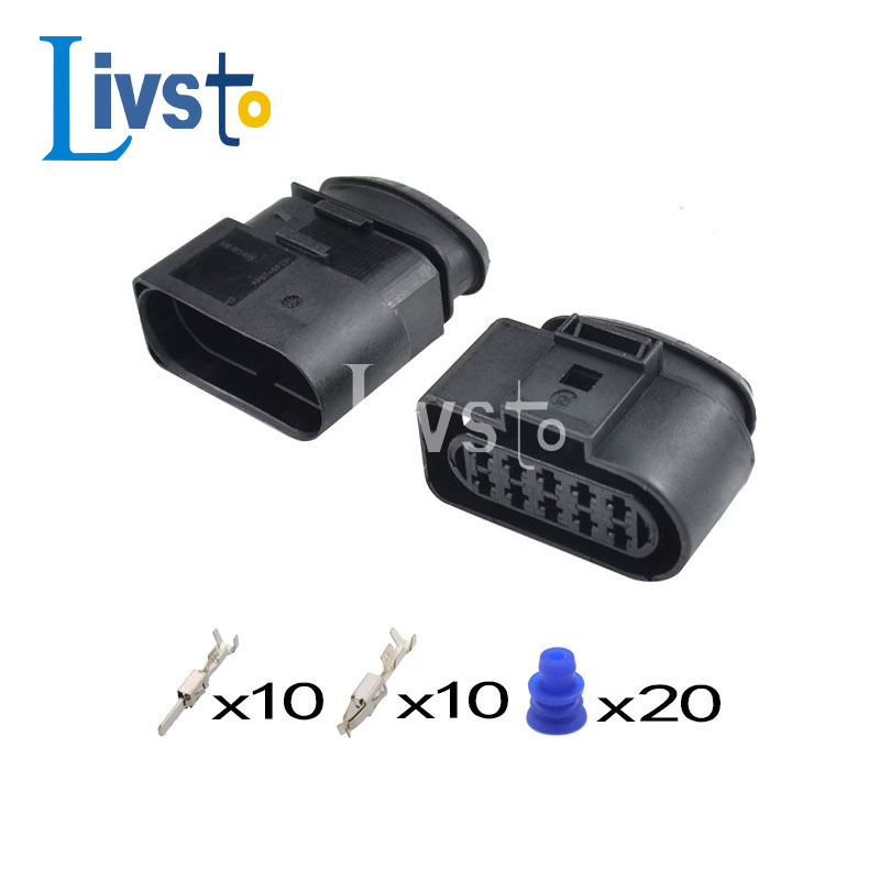 1 Pcs 10pin 1J0973835 1J0973735 Female Male 3.5 Auto Temp Sensor Plug ...