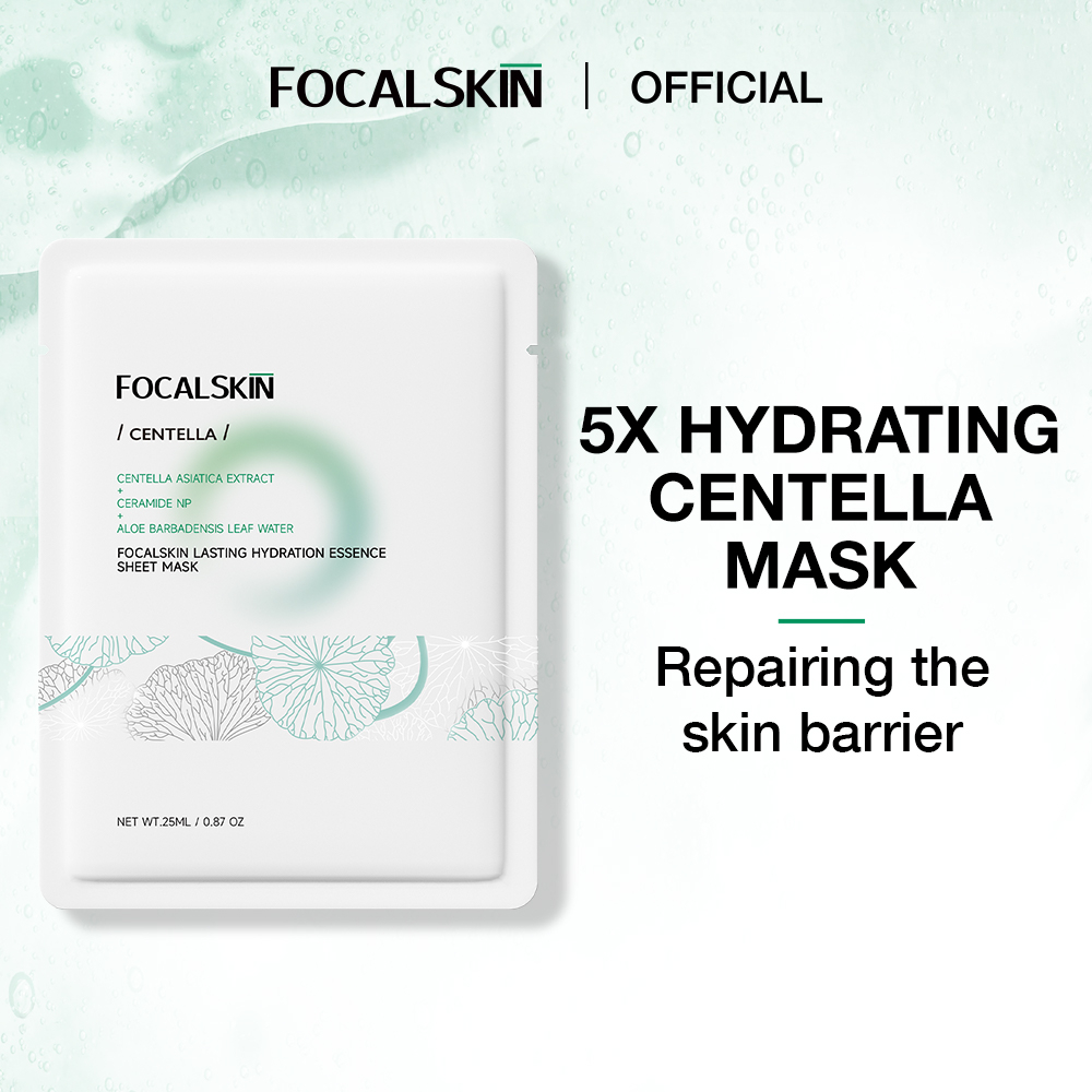 Focalskin 5X Cica 5X Ceramide Face Sheet Mask Hydrating Moisturizing ...