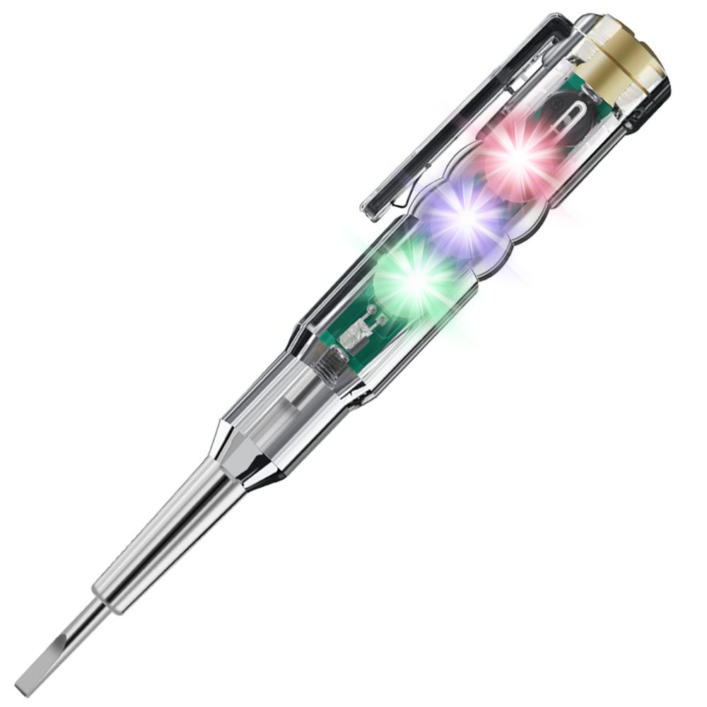DIYMORE DM17 AC24-250V Slotted Screwdriver Test Pen, High Brightness ...