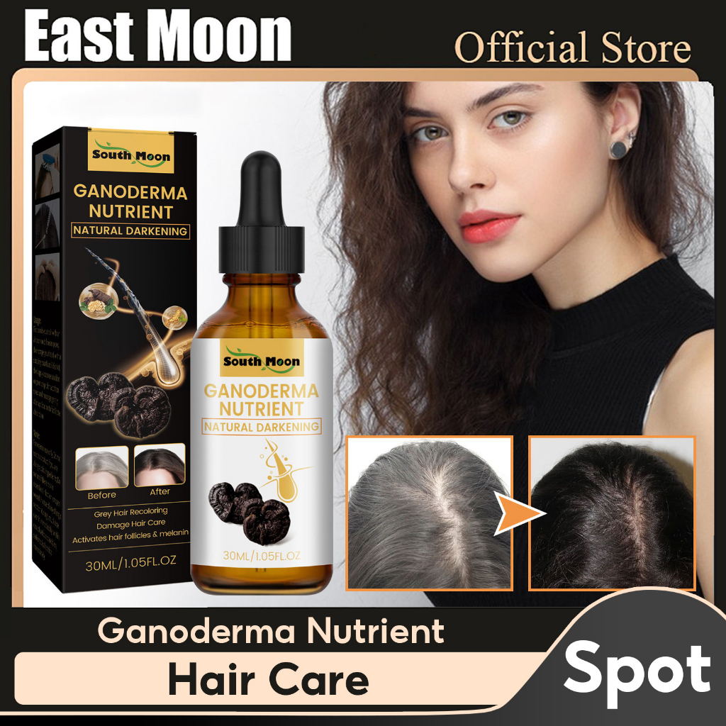 South Moon Ganoderma Nutrient Anti-Greying Hair Serum Natural Dark ...