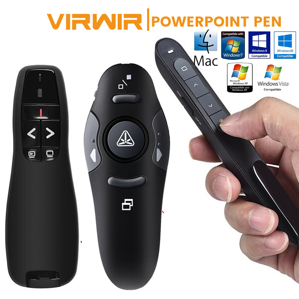 RLP301/R400/DK02 USB Wireless Powerpoint Presenter Remote Laser Pointer Presentation PPT Clicker ...