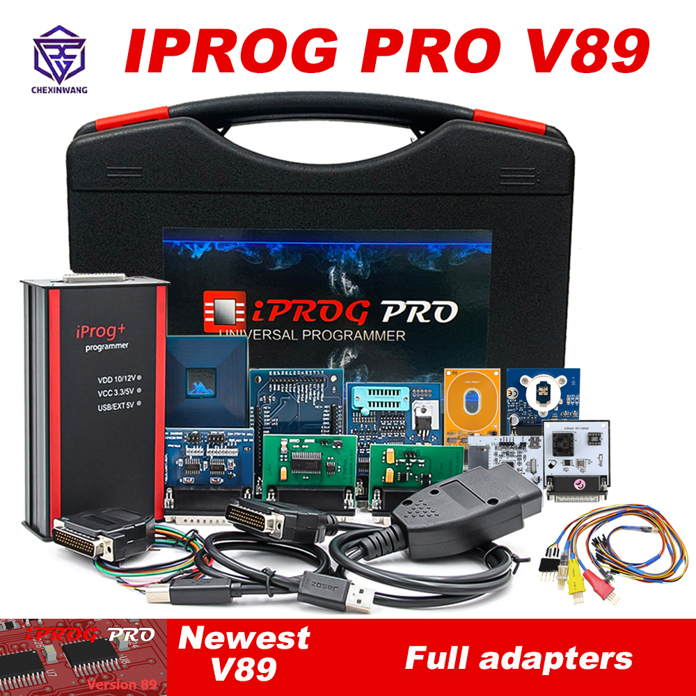 Iprog Pro 2023 Full V89 with 7/11 Adapters Support Eeprom IMMO/KM/Radio ...