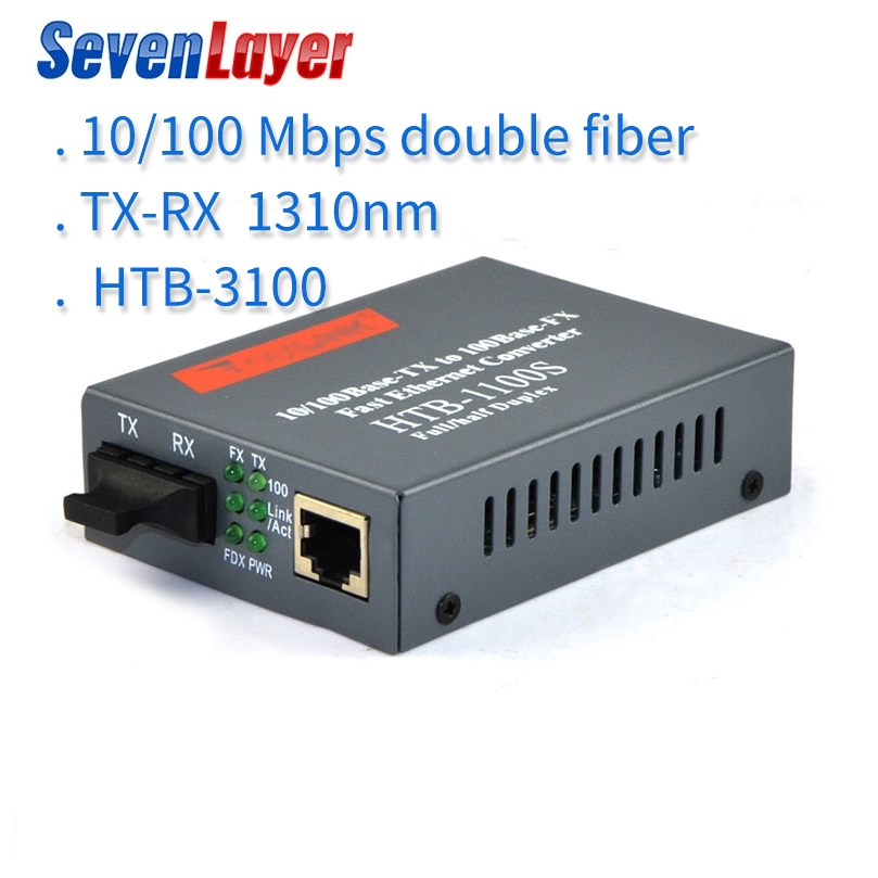 Htb-3100 Fiber Optic Media Converter Sc 10 / 100M Media Transceiver ...