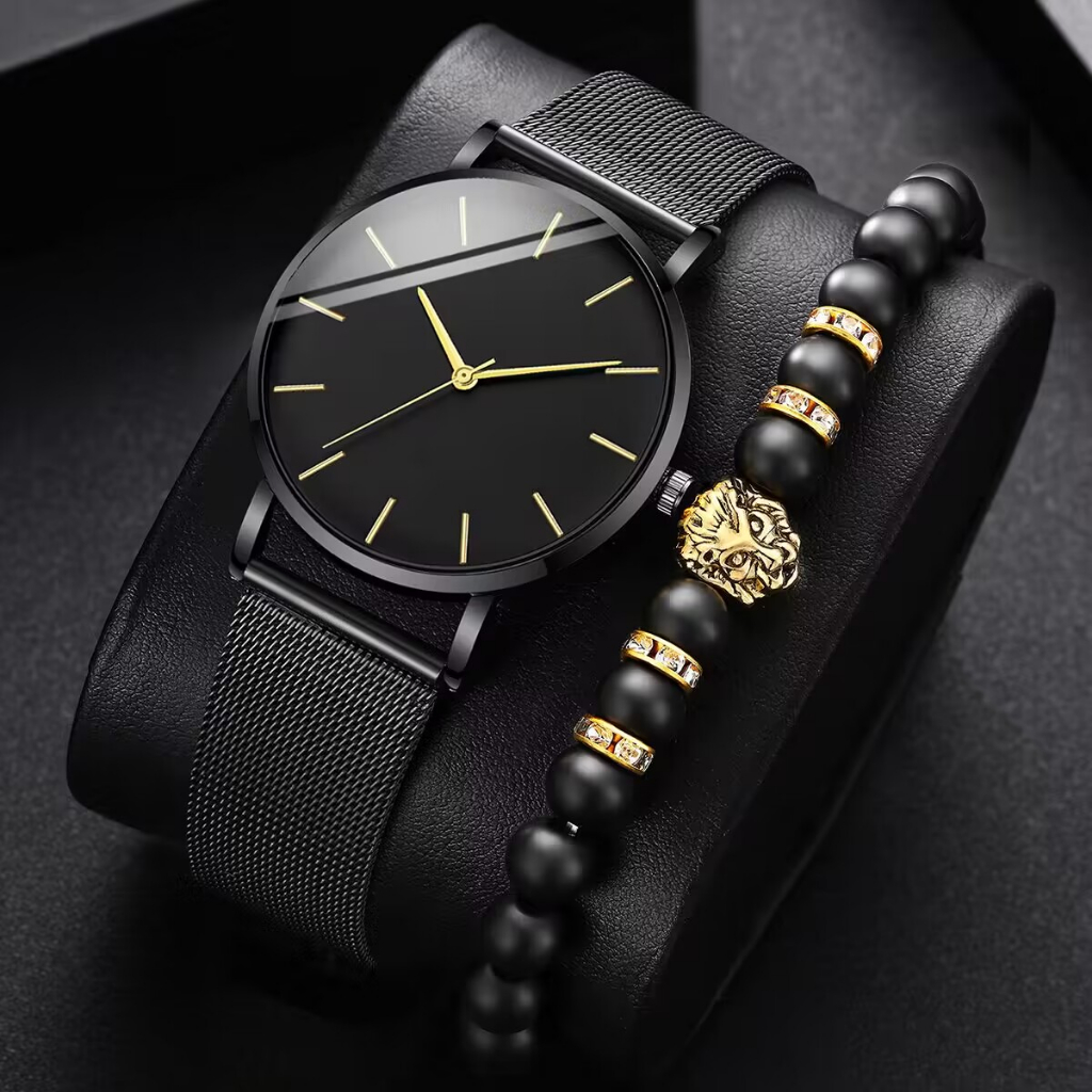 Fashion Men's Watch Ultra-thin Stainless Steel & Nylon & Leather Band ...