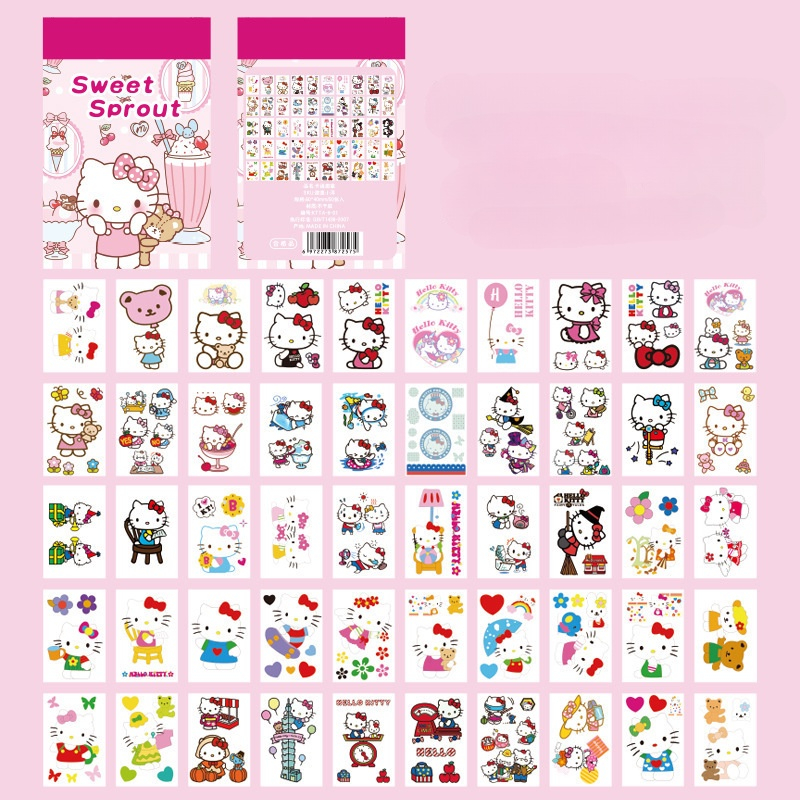 Sanrio Mini Sticker Book Cute Kuromi Washi Paper Stickers DIY Notebook ...