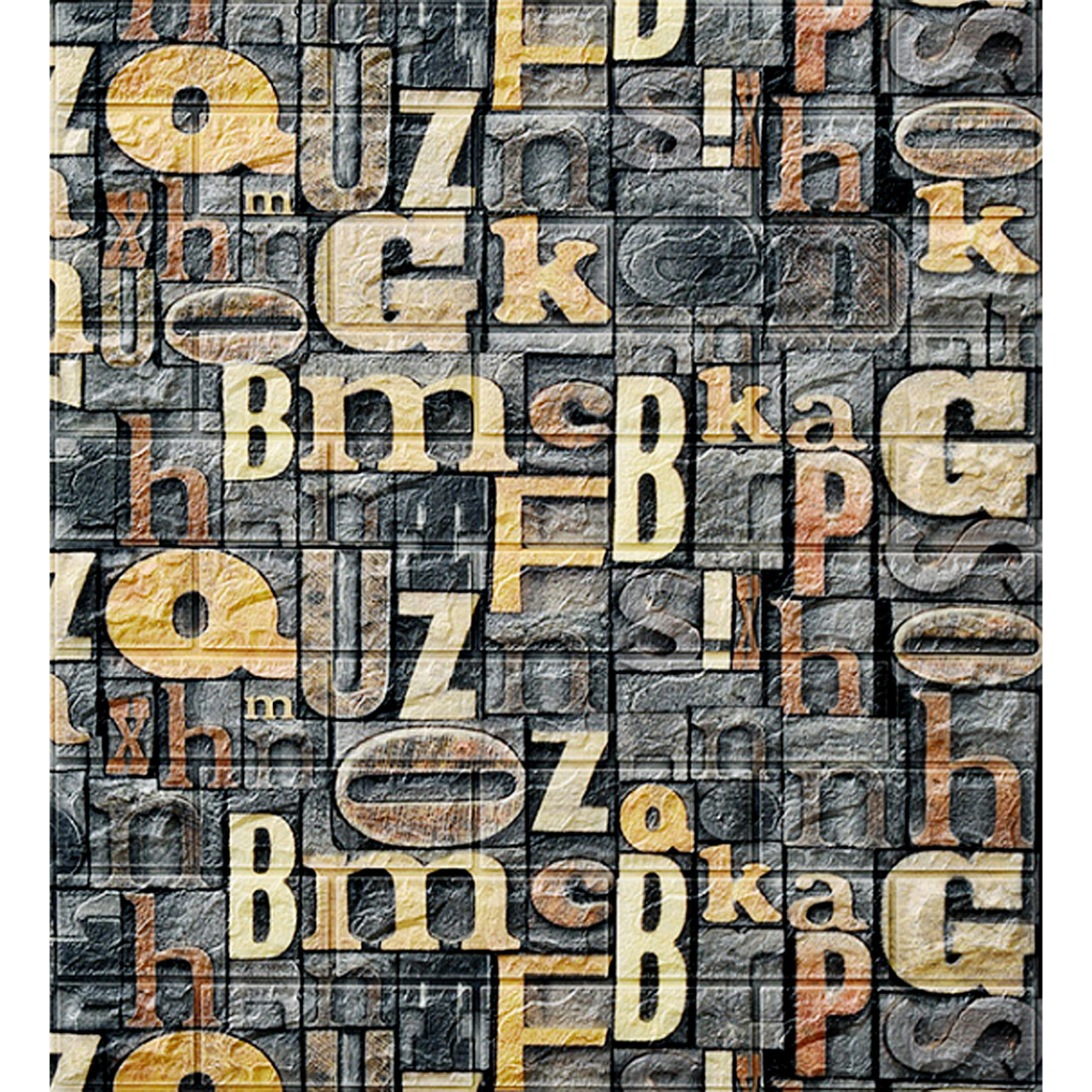 brick foam wall paper dinding 3D wallpaper stickers wall stickers ...