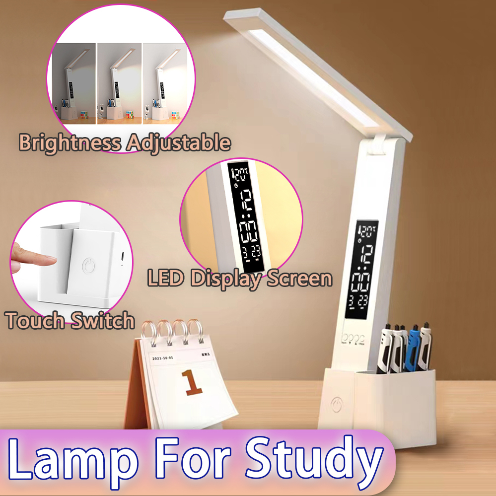 3 IN1 LED Study Lamp With Fan Multi functional Desk Lamp With Pen ...