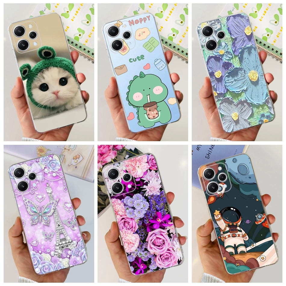 Xiaomi Redmi 12 2023 Cute Dinosaur Cat Pattern Phone Casing Redmi12 4G ...