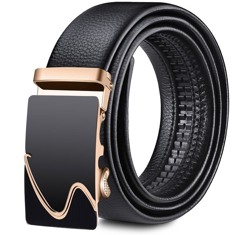 New Men's automatic buckle belt business fashion trend belt | Shopee ...
