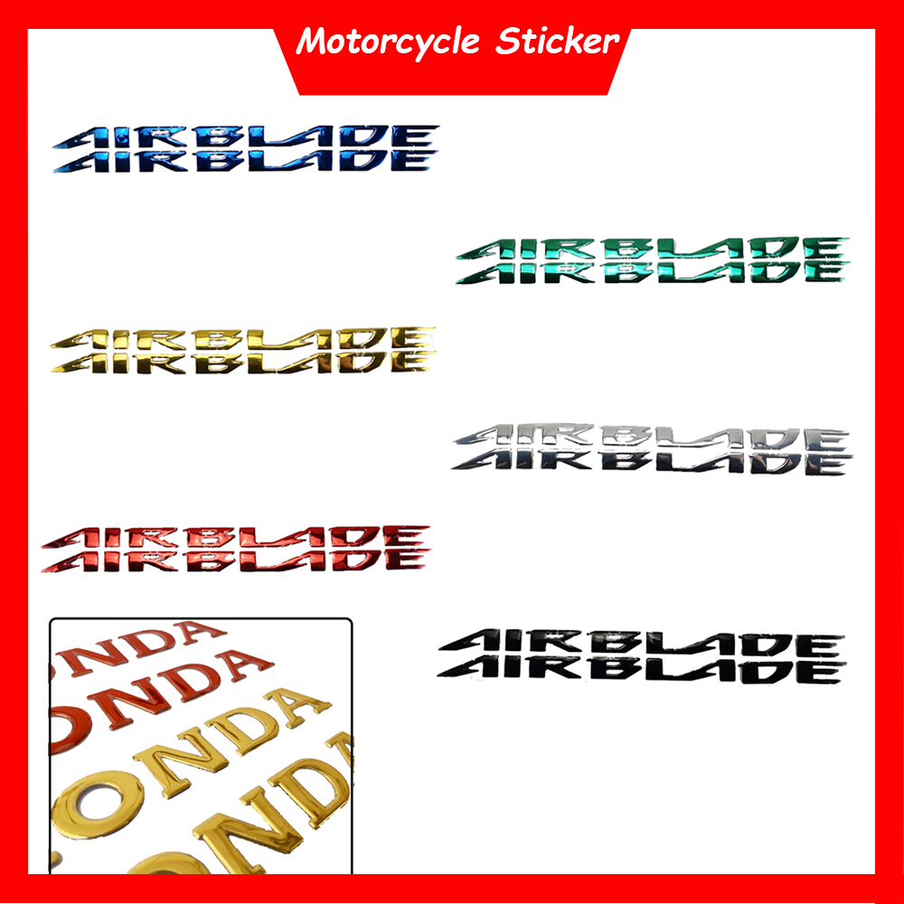 Motorcycle 1 Set 3D Emblem Badge Decal Tank Air Blade Sticker Soft ...