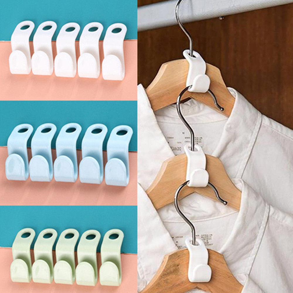 1pcs Mini Clothes Hanger for Closet Connector Hooks Cascading Plastic ...