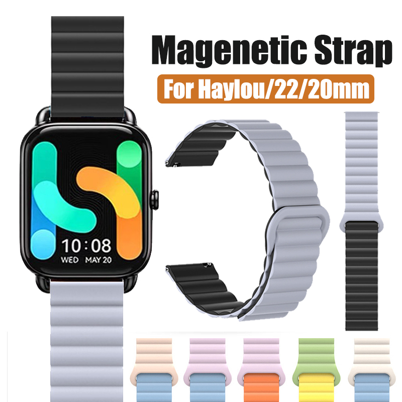 20mm/22mm Magnetic Loop Strap for Haylou RS5/RS4/RS4 Plus/RS3/Haylou ...