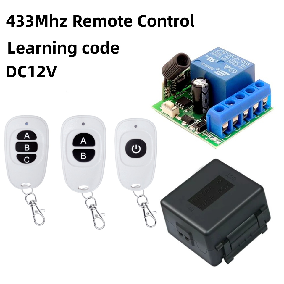 433Mhz RF Wireless Remote Control Switch DC 24V 10A Relay Receiver ...