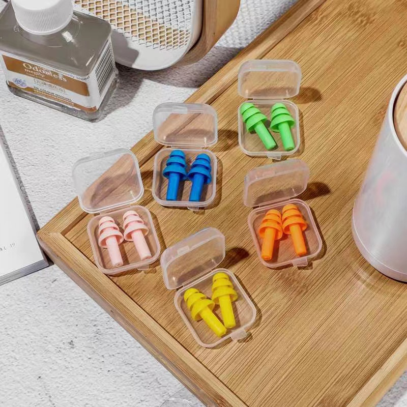Silicone Ear Plugs Sound Insulation Ear Protector Anti Noise Snore ...