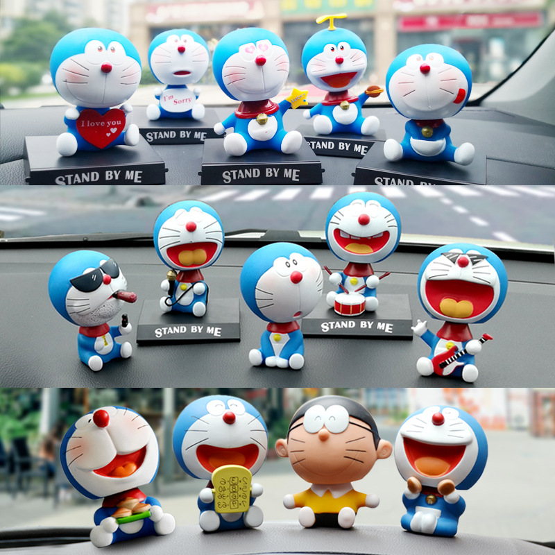 12 Style 12cm Anime Doraemon Nobita Nobi Robot Cat Shaking Head Doll ...
