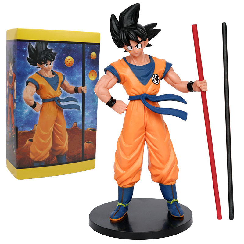 22cm Dragon Ball Son Goku Super Saiyan Anime Figure Black Hair Goku ...
