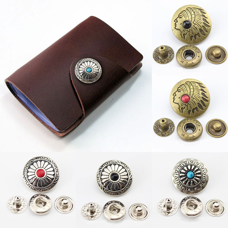1 Set Copper Snap Button Fastener Press Stud Rivet Sewing Leather ...