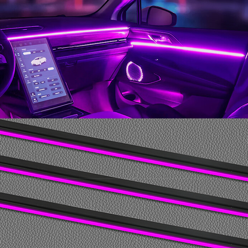 Universal Ambient RGB Dashboard Acrylic Guide led Strip DIY Car ...