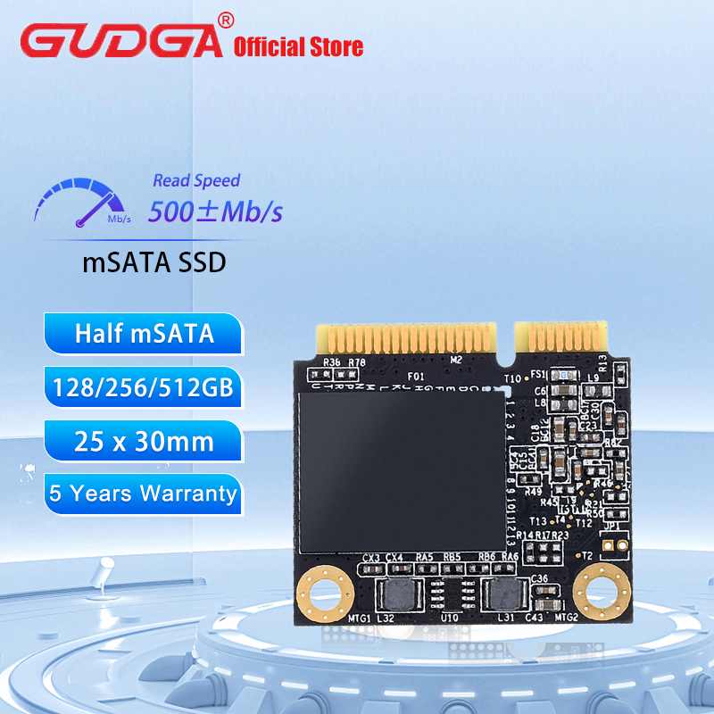 GUDGA mSATA Half Size 128GB 256GB 512GB 1TB SSD Hard Drive Half Size ...