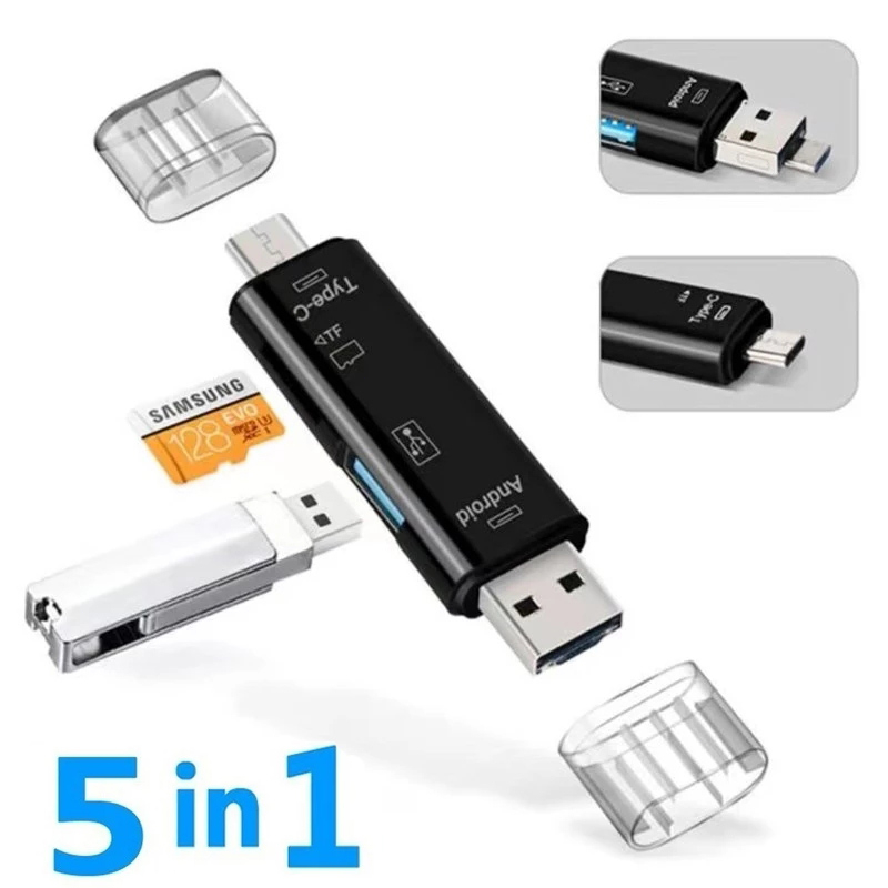 5 in 1 Multifunction USB 3.0 Type C USB Micro USB SD Card TF Memory ...