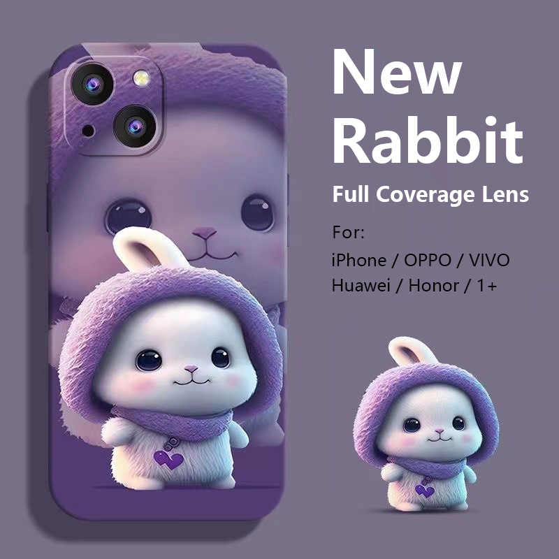 Cartoon Cute Rabbit Casing for iPhone 15 14 13 12 Mini 11 XS Pro Max 8 ...